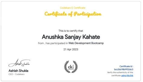 Anushka Kahate On Linkedin Codekaro Webdevelopment