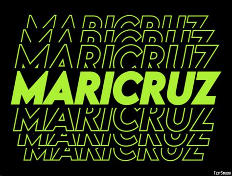 Maricruz Efecto De Texto Y Diseño De Logotipos Nombre