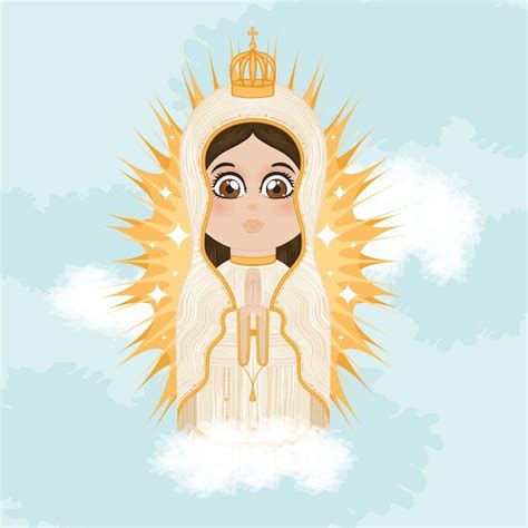 Premium Vector Isolated Cute Virgin Mary Character Vector