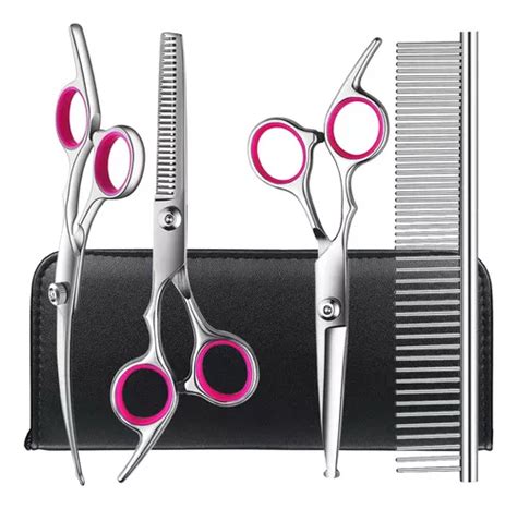 Kit De Tesouras Para Cuidar De Cães Tesouras Finas Retas E Frete Grátis
