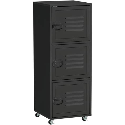 Vinsetto 3 Tier Rolling Filing Cabinet Wilko