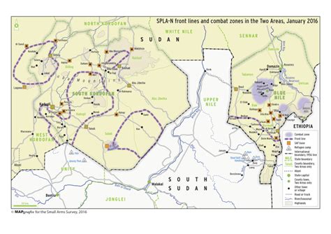 Sudan Spla N Front Lines And Combat Zones In The Two Areas January