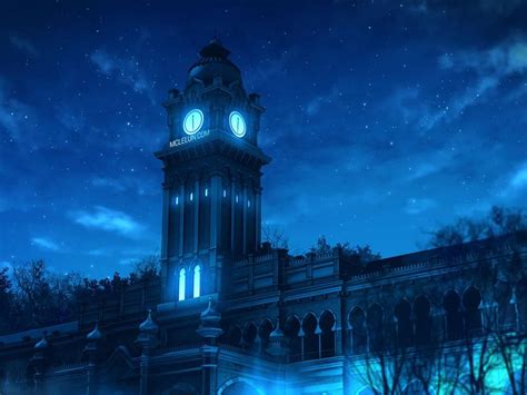 Anime Clock Tower Background Wallpaper Site