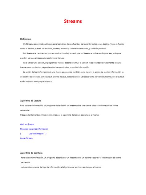 flujos datos java pdf archivo de computadora java lenguaje de programación
