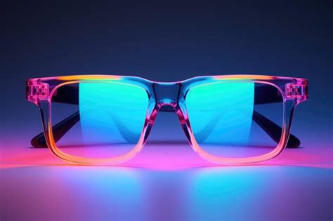 Premium Photo Neon Glasses