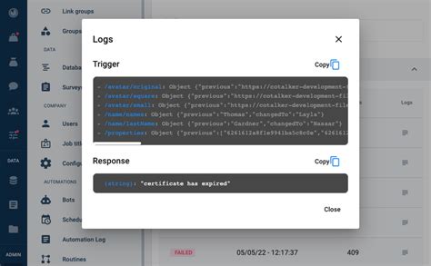 Webhooks Section Cotalker Technical Documentation