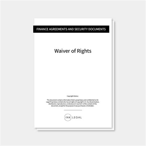 Waiver Of Rights Ink Legal
