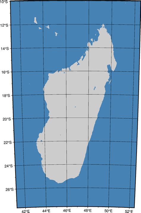 Cassini Cylindrical Projection Pygmt