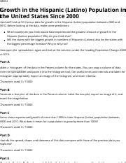 Unit Activity Representing And Interpreting Data Pdf Task Growth In The Hispanic Latino