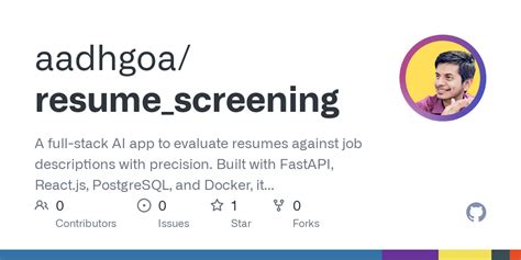 Github Aadhgoa Resume Screening A Full Stack Ai App To Evaluate