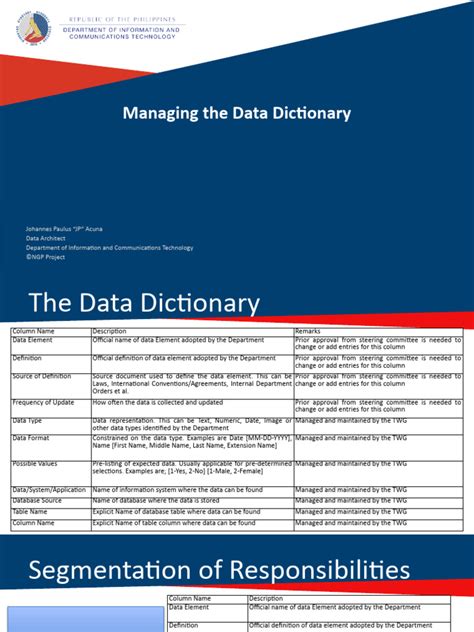 03 Managing The Data Dictionary Pdf Data Databases
