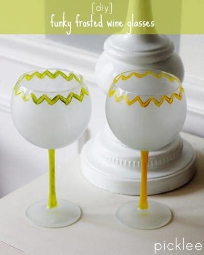 Diy Frosted Wine Glasses Picklee