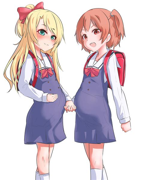 The Big Imageboard Tbib 2girls Absurdres Backpack Bag Blonde Hair