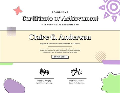 Marketing Creative Certificate 39898500 Template