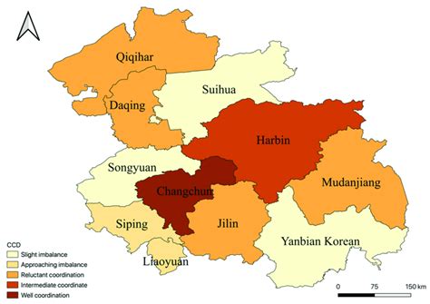 Spatial Distribution Of Coupling Coordination Degree Between Economy Download Scientific