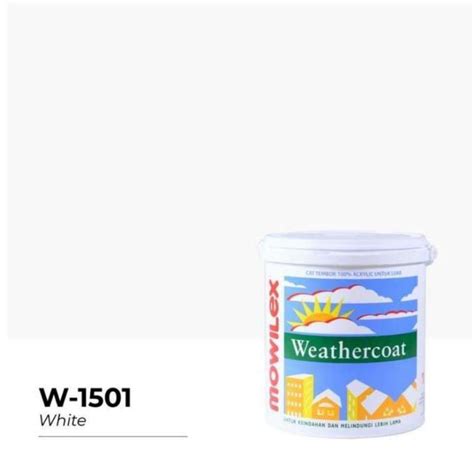 Jual Cat Tembok Eksterior Mowilex Weathercoat Warna Putih 1501 Ukuran 2