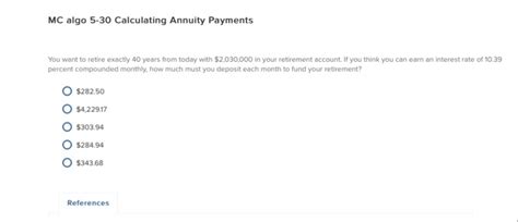 Solved MC Algo Calculating Annuity Payments You Want To Chegg Com