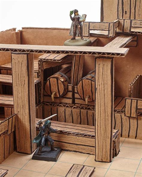 A Tavern Overhead • Dnd Rpg Ttrpg Diy Cardboard Minis