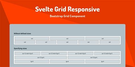 Svelte Grid Responsive Bootstrap Grid Component Made With Svelte