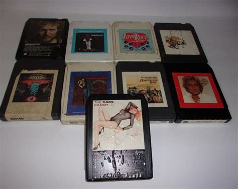 Group Of Vintage 8 Track Tapes Different Bands 1970s 1980s