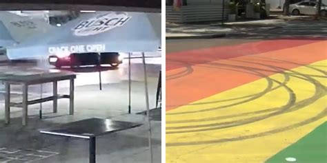 Police Vow To Find Violator Who Did Donuts On Pride Crosswalk In