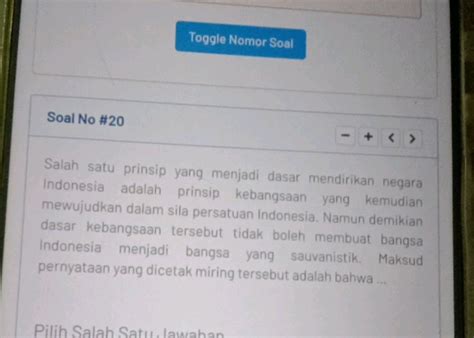 Toggle Nomor Soal Soal No 20 Salah Satu StudyX