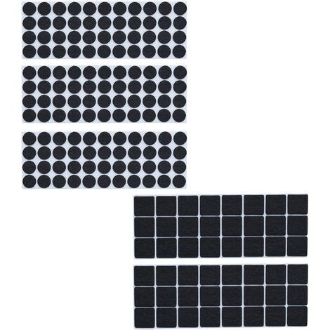 Relaxdays Pack 180 Fieltros Adhesivos Cuadrados Y Redondos Salva Sillas Protectores Patas