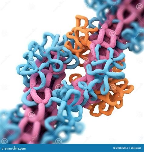 Quaternary Structure Of A Protein Ai Generated Illustration Stock Illustration Illustration