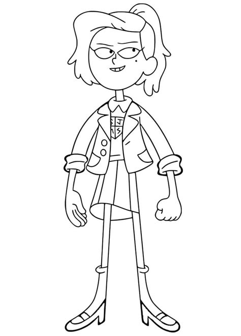 Printable Sasha Waybright From Amphibia Coloring Page Free Download