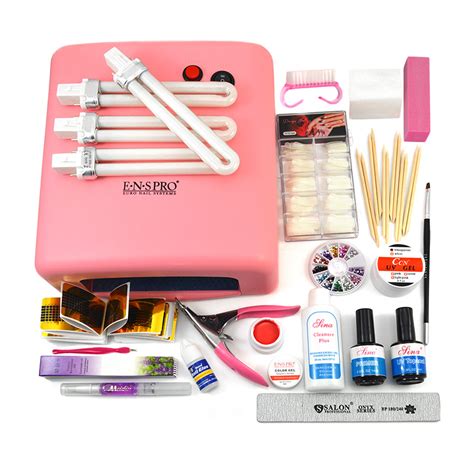 Kit Unghii False Cu Gel Uv Incepatori Cadou Gel Color Ens Pro