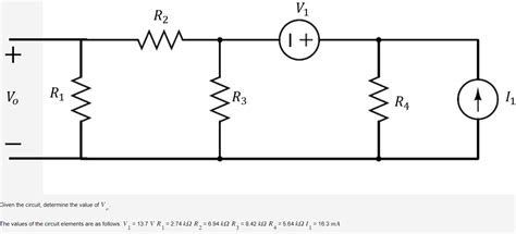 Solved Given The Circuit Determine The Value Of V The Chegg