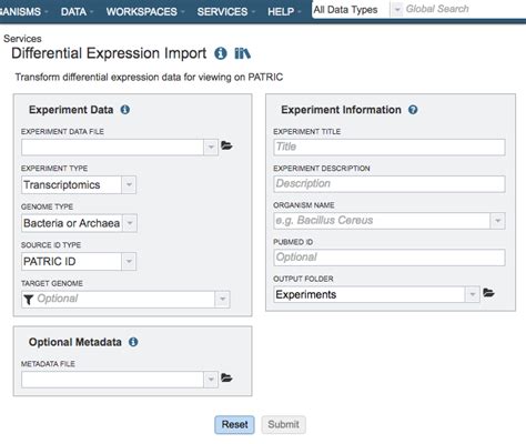 Expression Data Import Service PATRIC Documentation