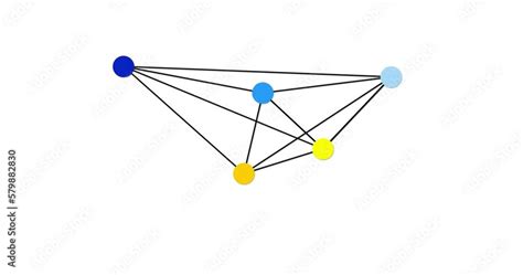 Vidéo Stock Animation With Moving Lines And Circle Shapes Linked Together Abstract Motion