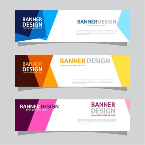 Premium Vector Vector Set Of Landscape Banner Background Design