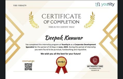 I Am Delighted To Share That I Have Successfully Completed My First Internship At