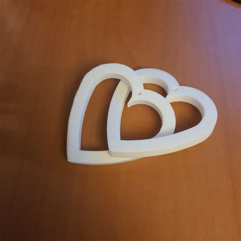 Stl File Cute Valentine Intersecting Hearts ♡ 🥰・3d Printer Design To Download・cults