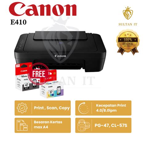 Jual Printer Canon Pixma E410 Print Scan Copy Printer E 410 Canon E 410 Shopee Indonesia