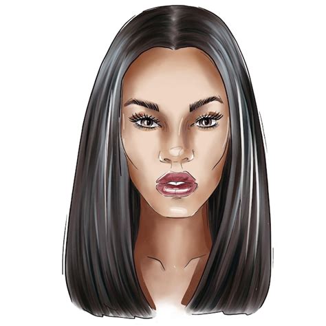 Premium Vector Fashion Face Illustration