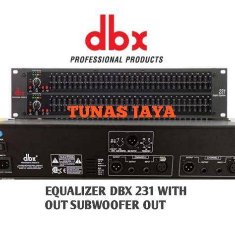 Jual Equalizer Dbx 231 Equalizer Dbx231 Ada Subwoofer Out Dbx 231sub