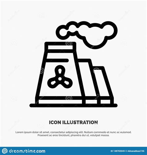 Factory Pollution Production Smoke Line Icon Vector Stock Vector Illustration Of Concept