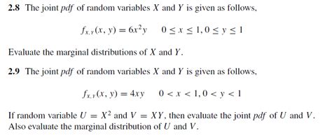 Solved The Joint Pdf Of Random Variables X And Y Is Chegg