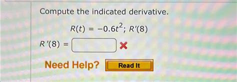Solved Compute The Indicated Chegg