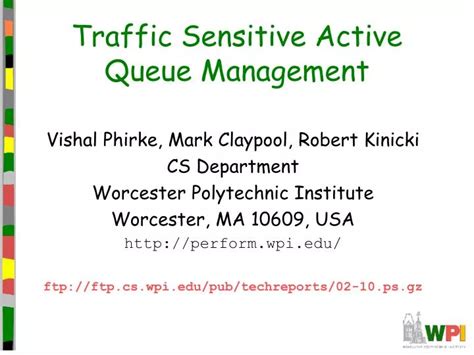 Ppt Traffic Sensitive Active Queue Management Powerpoint Presentation