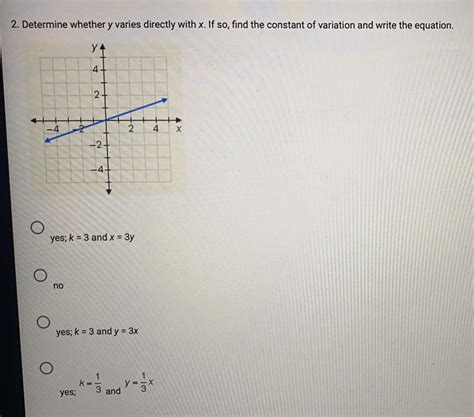 Answered 2 Determine Whether Y Varies Directly With X If So Find The Kunduz