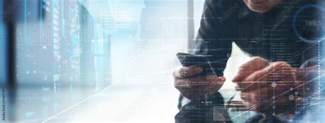 Data Processing Digital Technology Internet Network Concept Computer