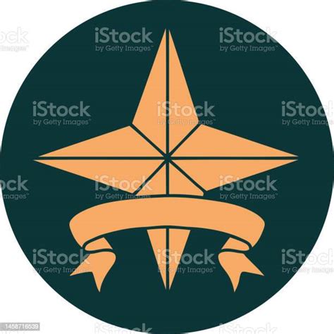 별의 배너와 문신 스타일 아이콘 0명에 대한 스톡 벡터 아트 및 기타 이미지 0명 디자인 문신 Istock