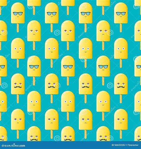 Teste Padrão Sem Emenda Do Gelado Ilustração Stock Ilustração de delicioso sorriso