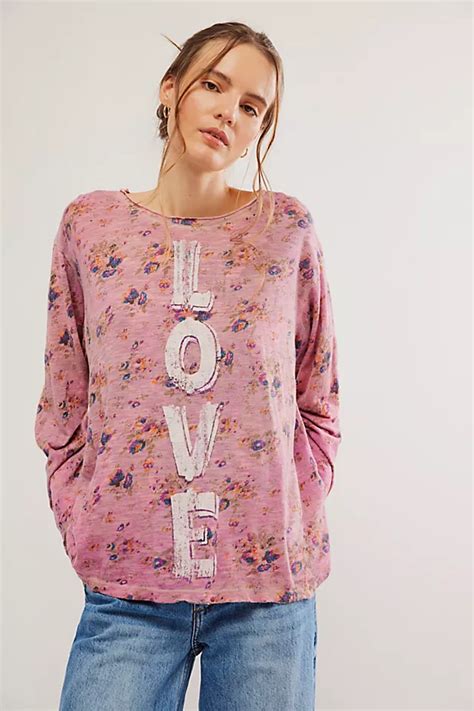 Magnolia Pearl Floral Love Tee Free People Uk