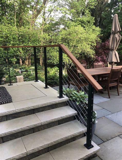 Surface Mount Cable Railing Posts And Components Etsy Railings