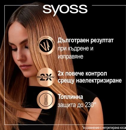 syoss Спрей за топлинна защита на косата Volume, 200 ml | dm България